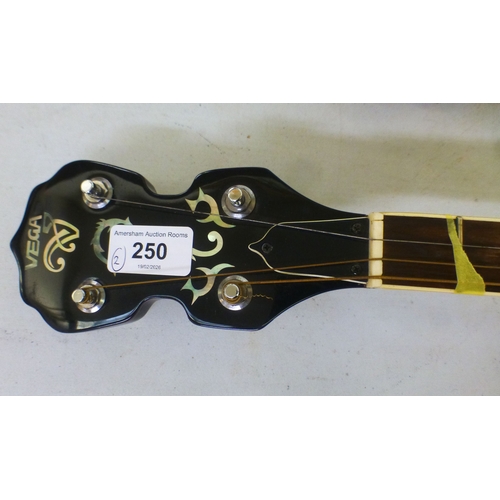 A circa 1920s Clarophone four string banjo; and another, circa 1970s ...