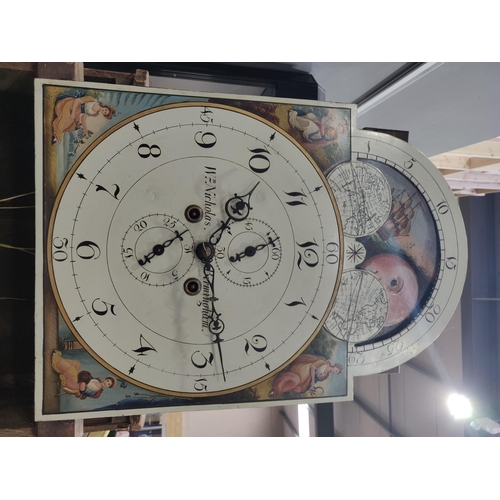 William Nicholas, Birmingham, a 19th Century mahogany strung longcase ...