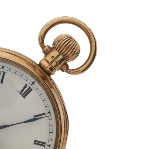 Zenith, an early 20th century 9ct gold half hunter pocket watch, case ...