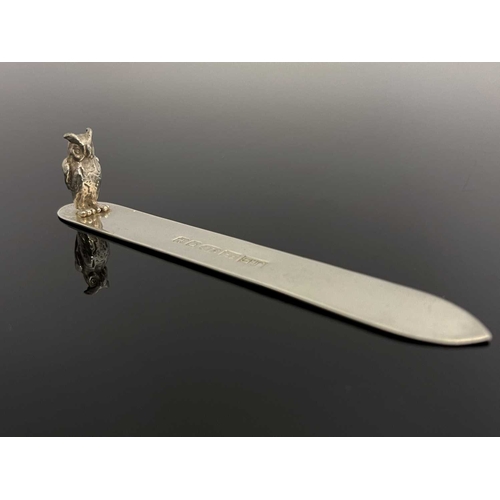 An Elizabeth II silver bookmark, the terminal fitted with an applied ...