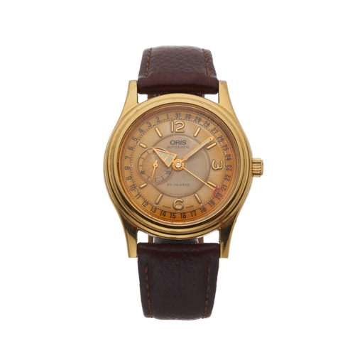 Oris, a gold plated Pointer Date wrist watch, circa 2000, reference ...