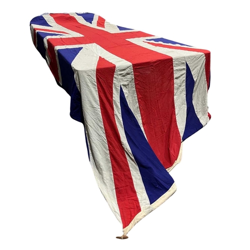 A very large sewn Union Jack flag, labelled for John Edgington and Co ...