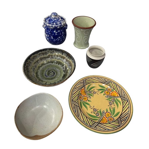 A collection of British ceramics and Art Pottery, including Carron ...