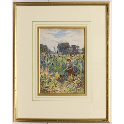 Joseph Kirkpatrick (British 1872-1936) Gathering Bullrushes signed and ...