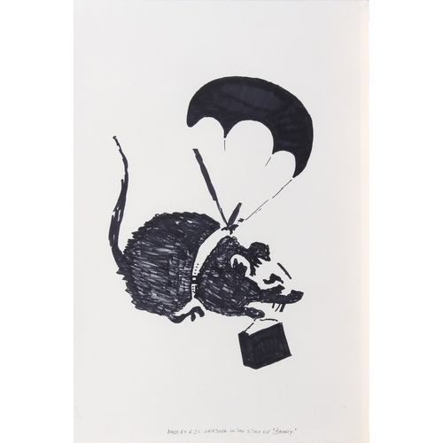 Robert Driessen (Dutch, well known art forger) in the manner of Banksy ...