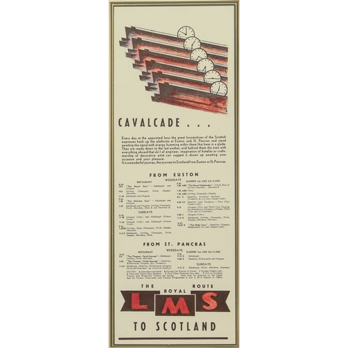 An original 1932 LMS Railway 'The Royal Route to Scotland' hand ...