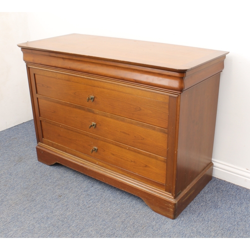 A 'Grange' cherrywood four-drawer chest - in the 19th century French ...