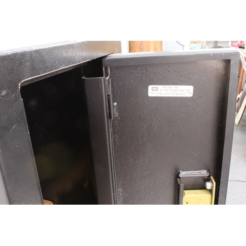 A four-gun security cabinet - M. Gear Engineering, twin locks, wooden ...