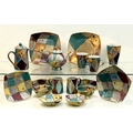 A collection of Dartington Pottery Quilt pattern studio pottery - with ...
