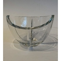 A cut glass 'Atlantic' bowl by Kosta Boda - etched factory mark ...