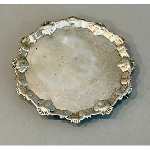 An early George III silver card salver - Ebenezer Coker, London 1765 ...