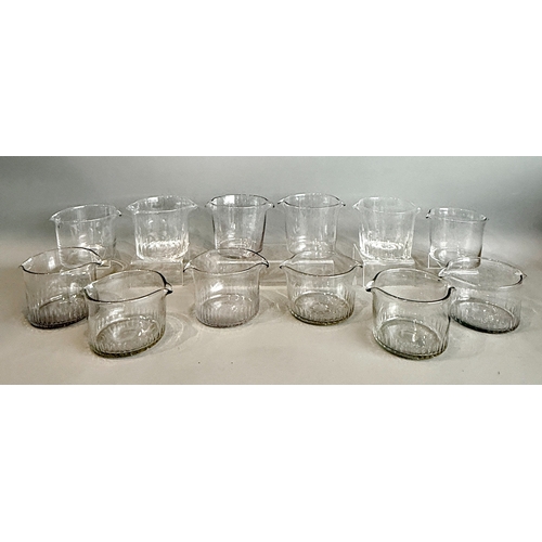 A collection of twelve Georgian wine glass rinsers - all of typical ...