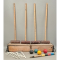 A Townsend Croquet Ltd Standard Croquet Set - four mallets, centre peg ...