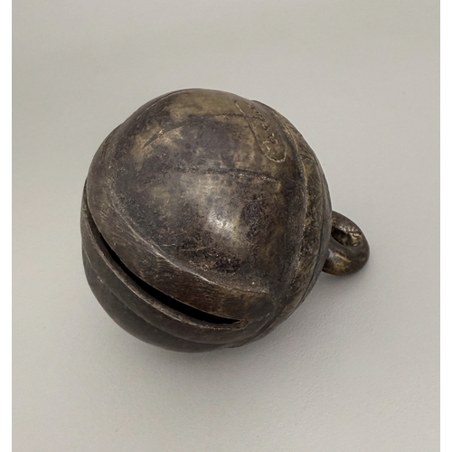 An antique bronze elephant or crotal bell - Burmese, with inscribed ...