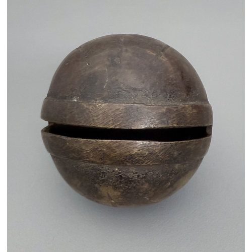 An antique bronze elephant or crotal bell - Burmese, with inscribed ...