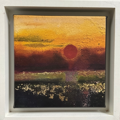 Kitty Wass. Burning Street. Size: 20 x 20cm, unframed. CAN BE FRAMED ...