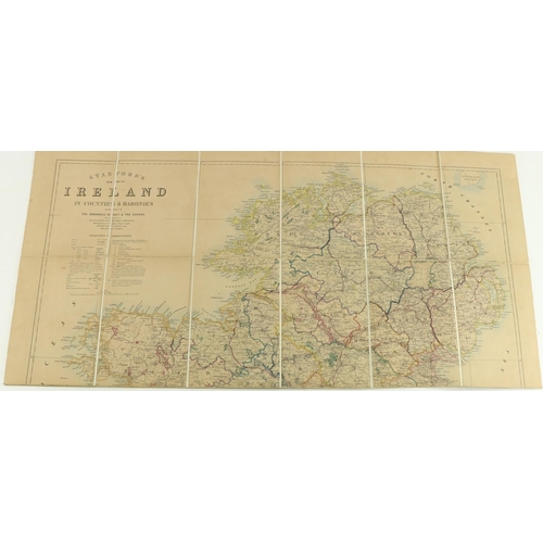 Map: Stanford (Ed.) New Map of Ireland in Counties and Baronies, on the ...