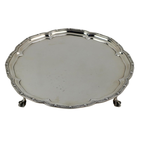 An attractive Arts & Crafts period Celtic Revival design silver Salver ...