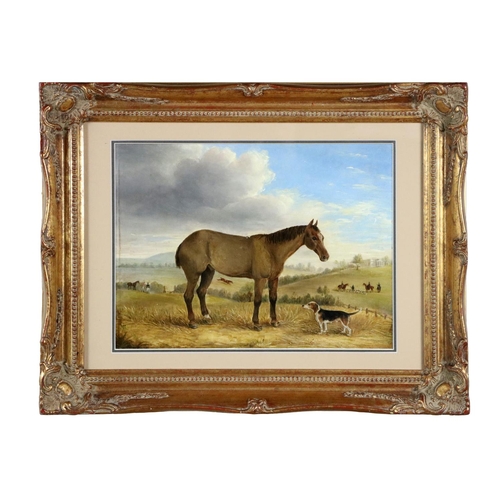 Circle of Colin Graham Roe (1858-1910)"Study of a Horse and Hound in a ...