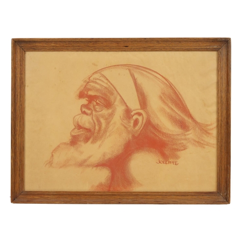 Eric Jolliffe, Australian (1907-2001)"Aboriginal Figure," charcoal ...