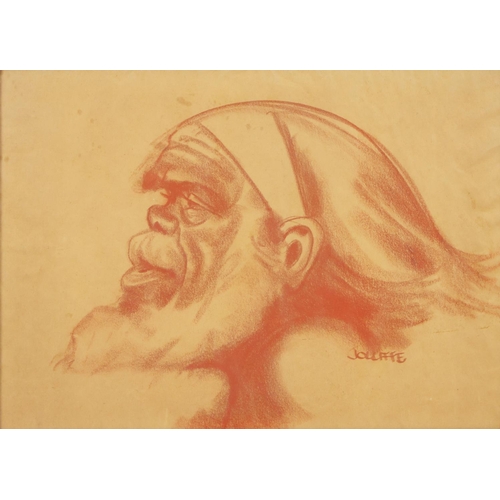 Eric Jolliffe, Australian (1907-2001)"Aboriginal Figure," charcoal ...