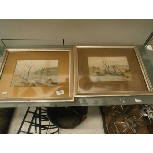 Two paintings by Yorkshire artist E. Marsden 1877