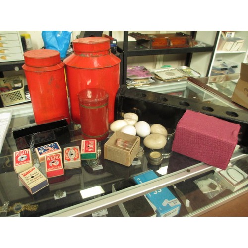 Box of vintage magic trick sets