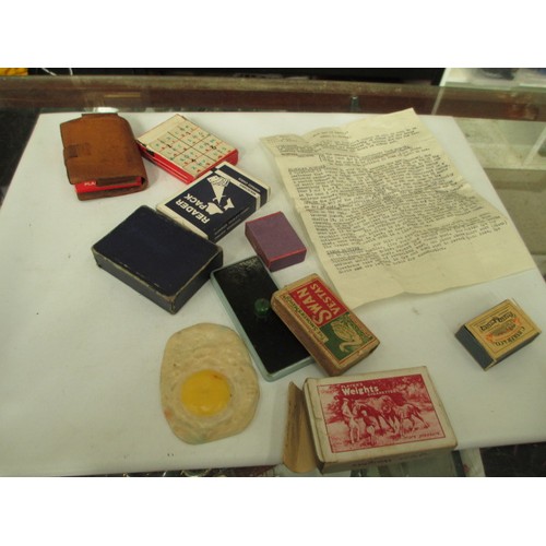 Box of vintage magic trick sets
