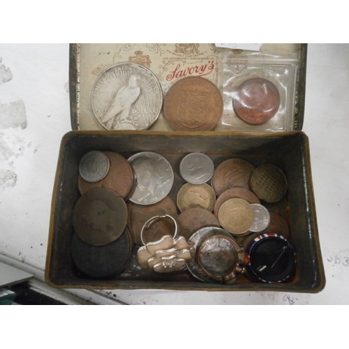 Tin of assorted old coins