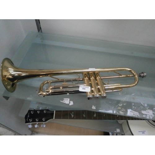 multi coloured metal trumpet