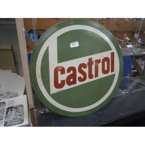 Castrol enamel sign 20" wide