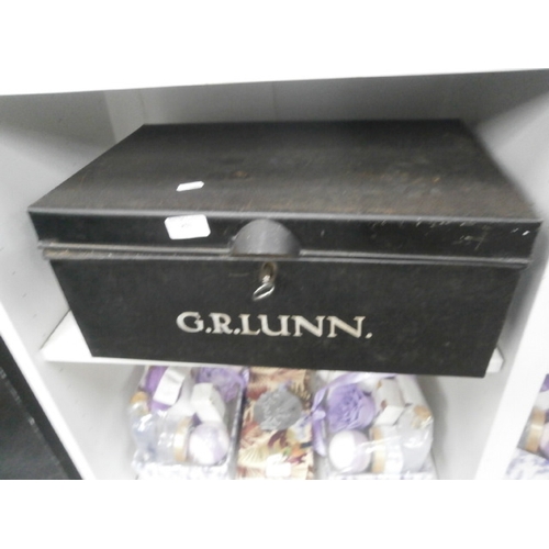 Metal lock box, with key