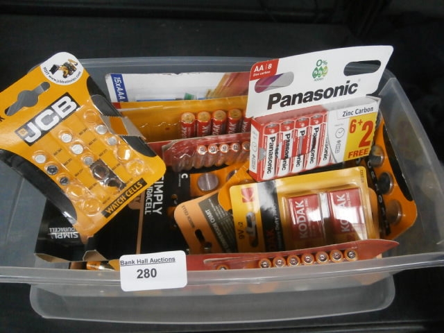 Tub of mixed batteries