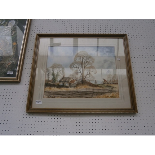 Framed Sue Whigham watercolour
