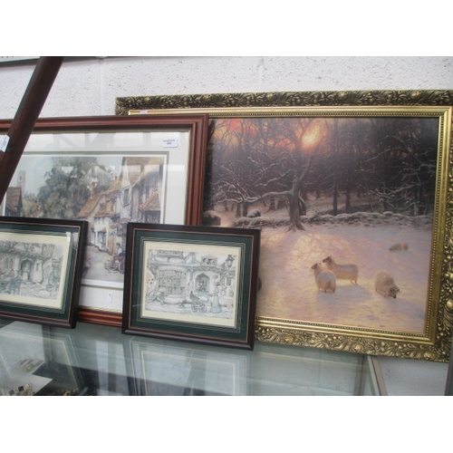 Four assorted artworks