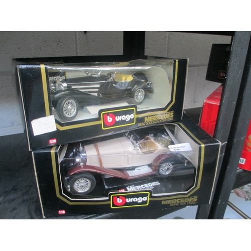Two Burago model cars