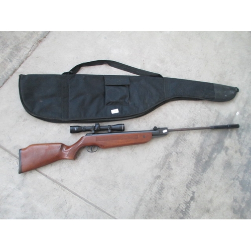 Edgar Brothers MOD. 60 air rifle with scope and case