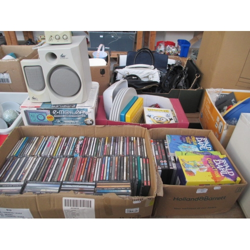 Lot inc CDs, DVDs, Amstrad fax machine, Multimedia speakers, etc