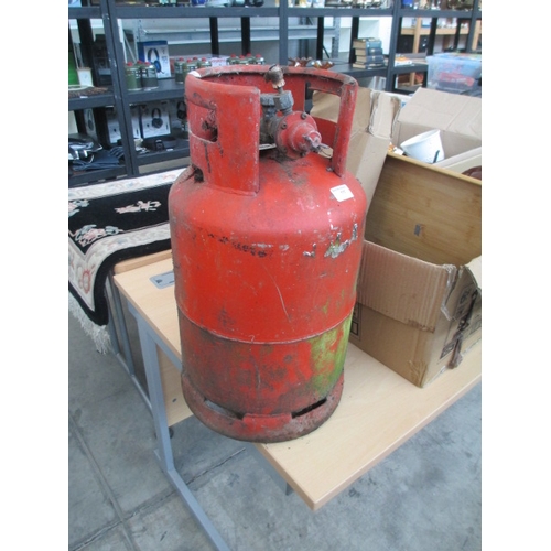 Mostly full gas bottle