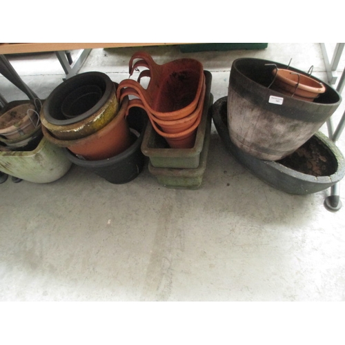 Collection of assorted plant pots