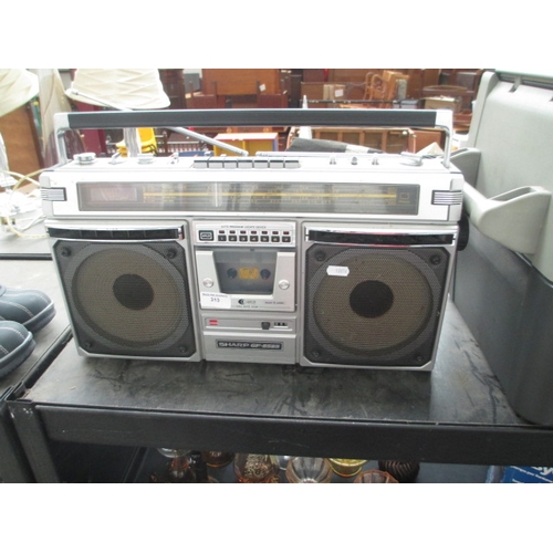Sharp GF-8585 Ghetto blaster, no power lead but works with a spare