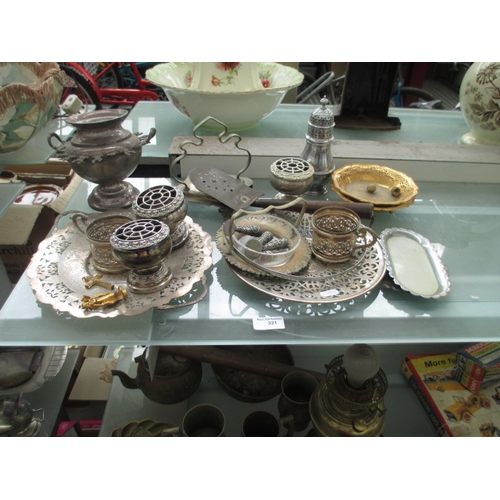 Collection of decorative metal ware