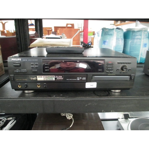Philips CDR 785 Audio CD recorder with remote, powers up
