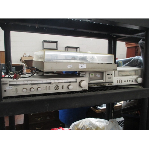 Lot inc Hitachi turntable HT-20S, cassette deck D-E10 and Stereo ...