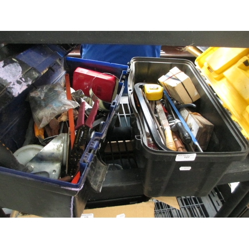 Two assorted tool boxes with contents