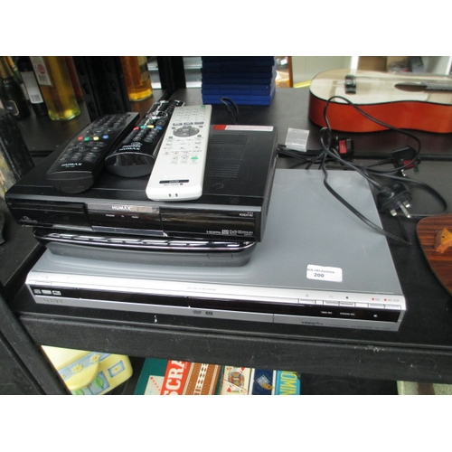 Lot inc Sony DVD player and two Humax digital boxes all with remotes ...