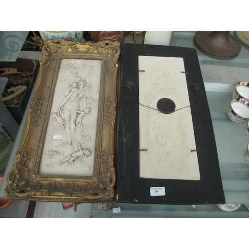 Two antique gilt framed casts