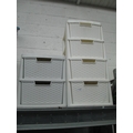 Four and two drawer plastic storage units