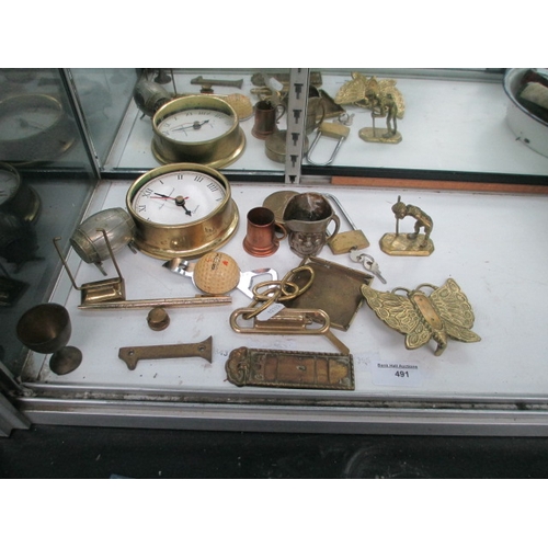 Collection of brass items