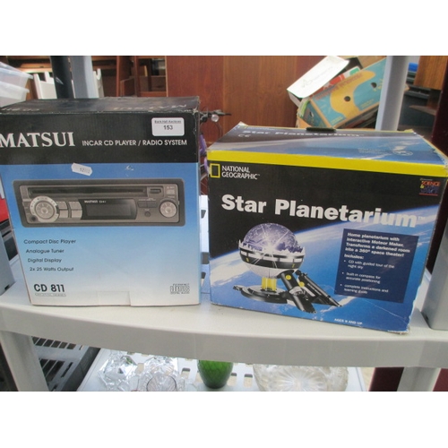Lot inc Matsui CD player and Star Planetarium